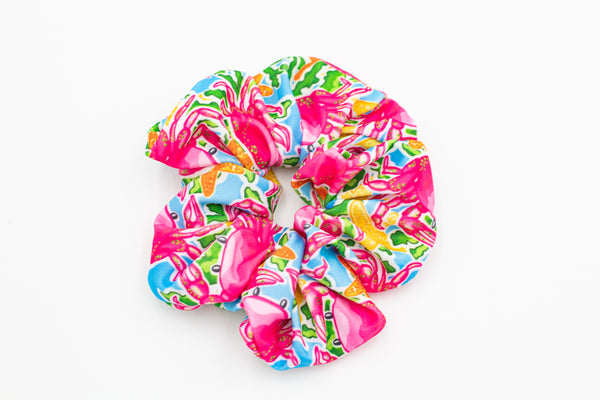 Salt & Palm Jumbo Hair Scrunchie - 4 Pack #2 (Octopus, Crab, Sea Turtl ...